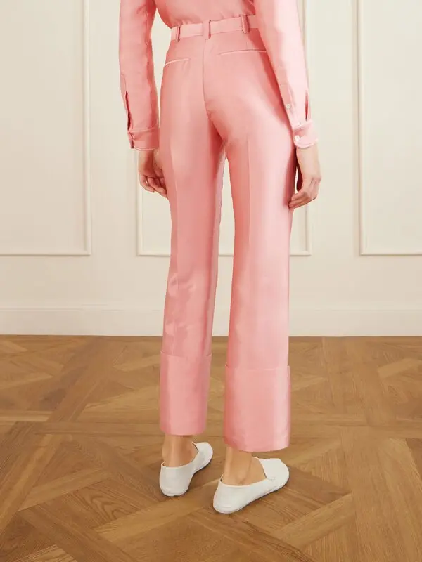 Calvin Klein Eva Satin Skinny Pants - Pink