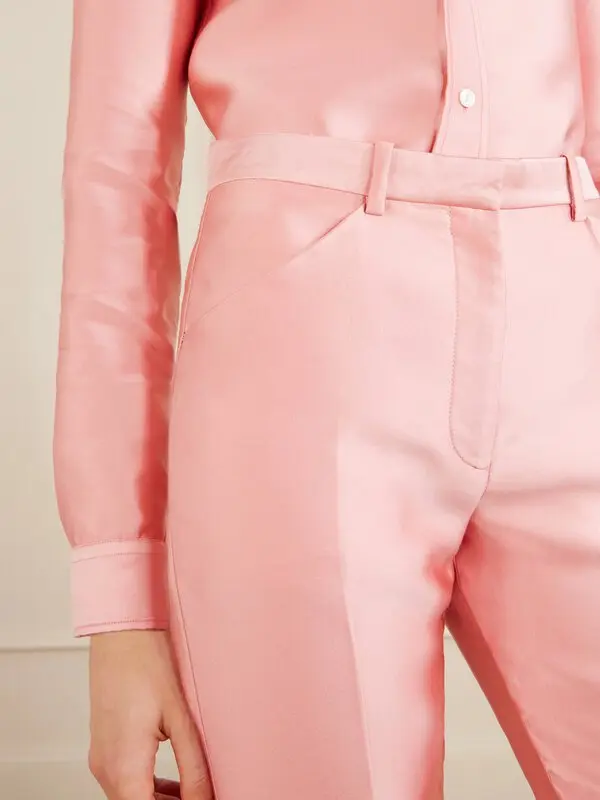 Calvin Klein Eva Satin Skinny Pants - Pink