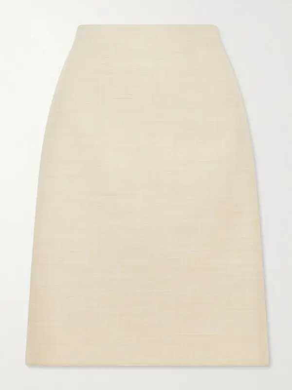 Calvin Klein Lunas Wool Midi Skirt - Neutrals