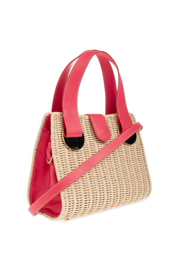 Rodo Woven Texture Handbag - Beige