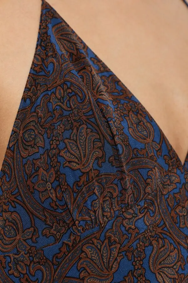 Matteau Silk Maxi Dress With Paisley Print
