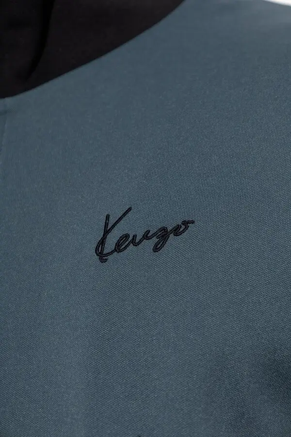 Kenzo Embroidered Logo Zip-up Sweatshirt