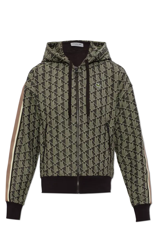 Lacoste Monogram Zip-up Sweatshirt