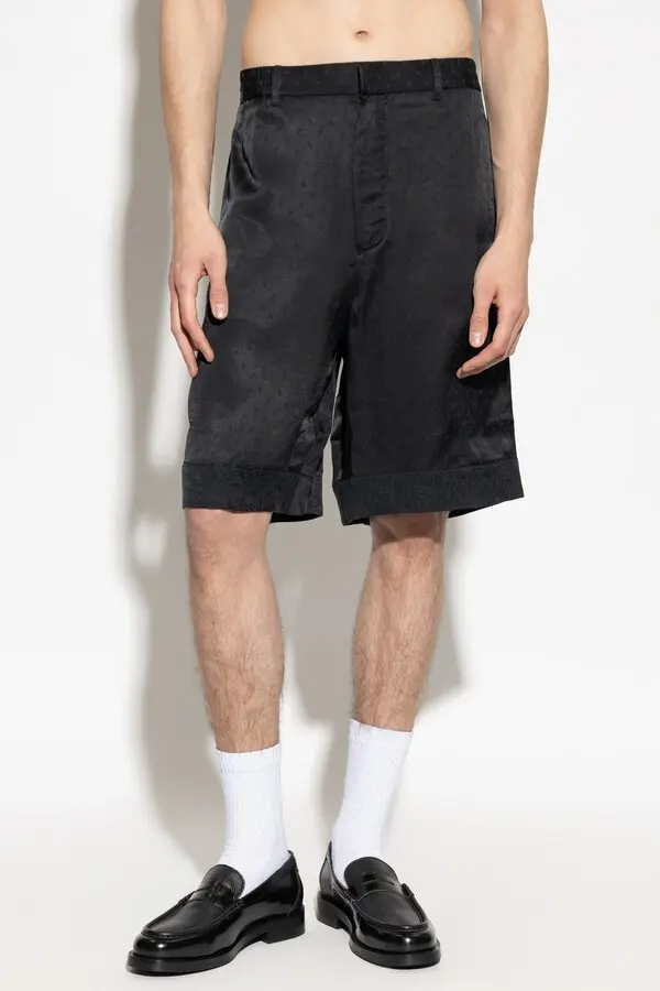 Emporio Armani Paisley Pattern Cupro-lyocell Blend Shorts