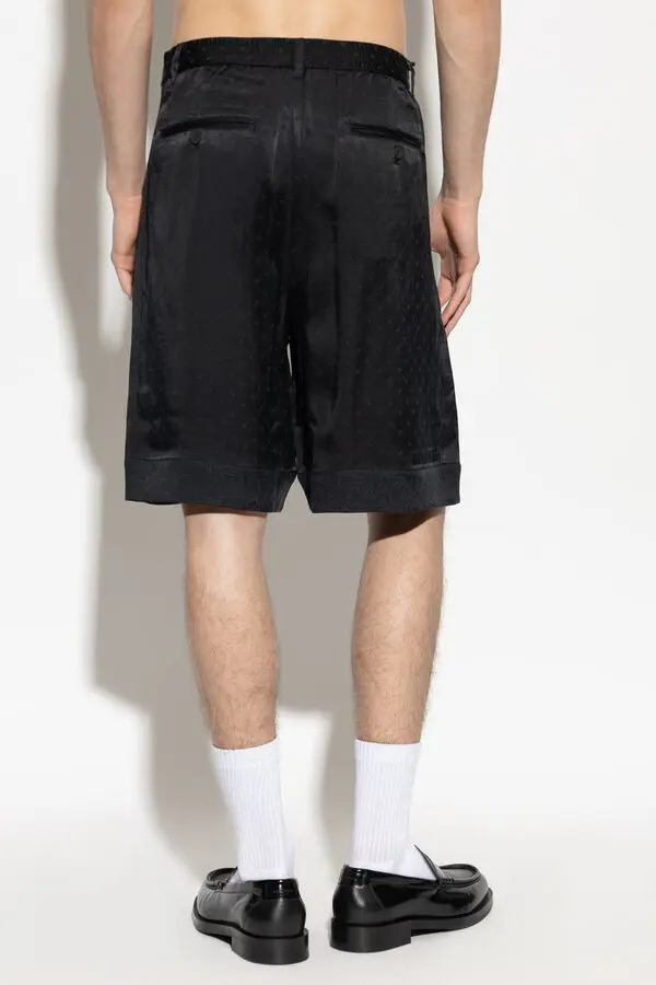 Emporio Armani Paisley Pattern Cupro-lyocell Blend Shorts