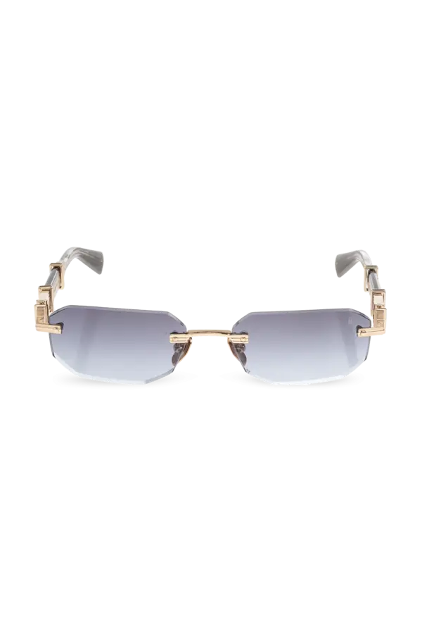 Balmain Geometric Rimless Sunglasses - Gold