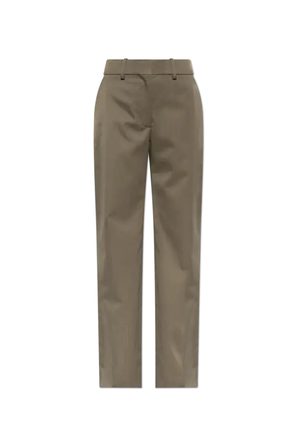 Victoria Beckham Creased Tailored Trousers - Green