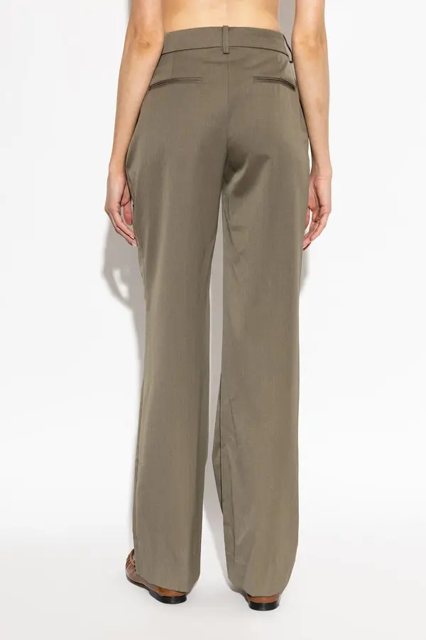 Victoria Beckham Creased Tailored Trousers - Green