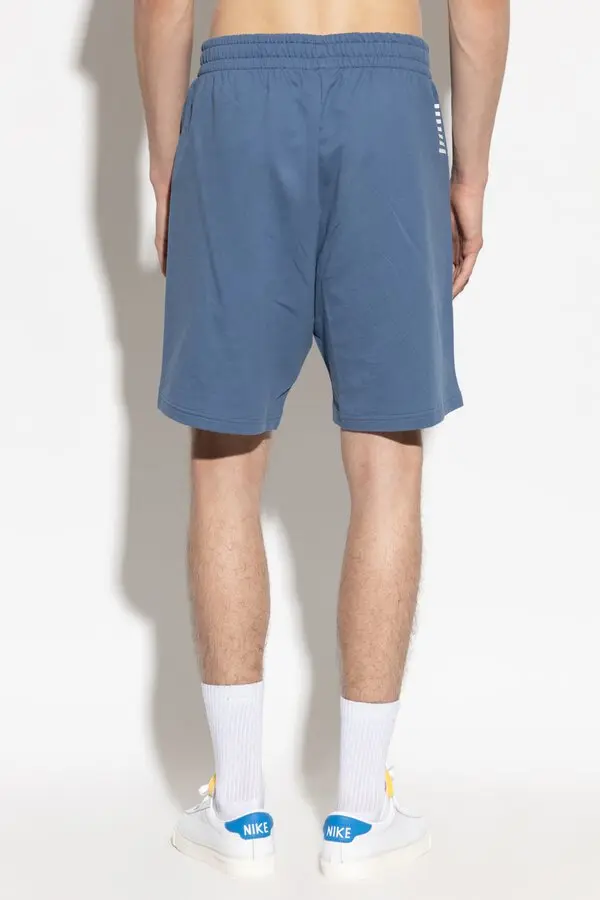 EA7 Cotton Sweatshorts With Printed Logo