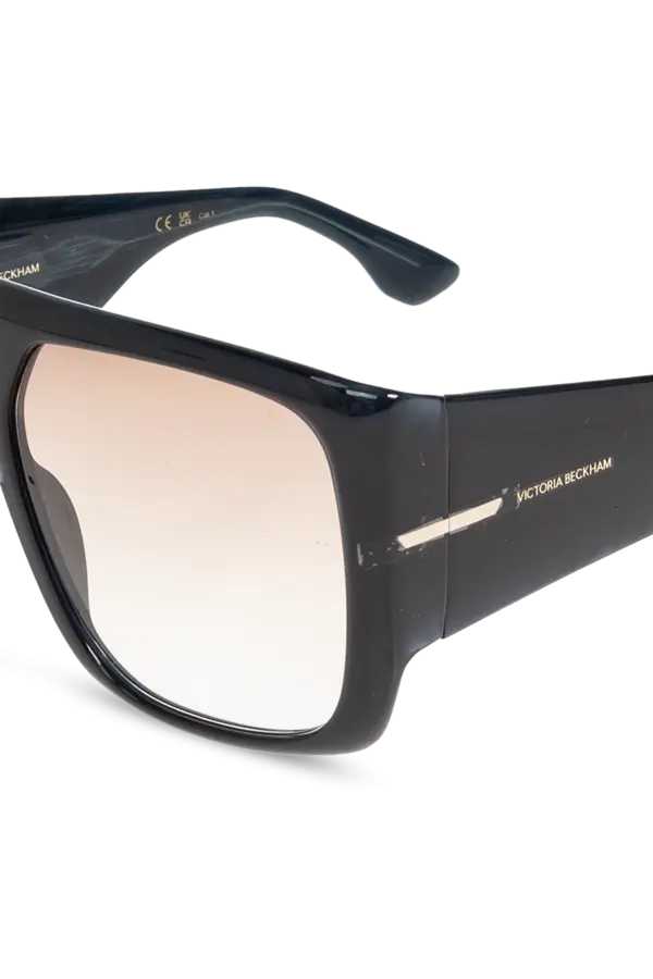 Victoria Beckham Rectangular Acetate Sunglasses - Black