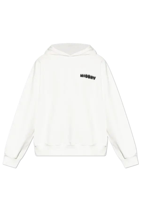 MISBHV Oversized Cotton Hoodie With Logo Detail - White