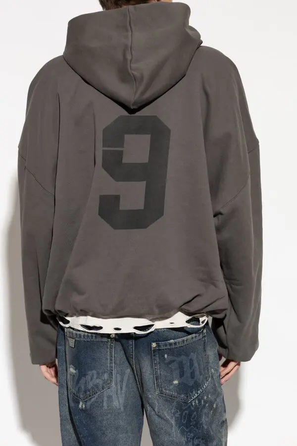 MISBHV Oversized Graphic Print Hoodie - Grey