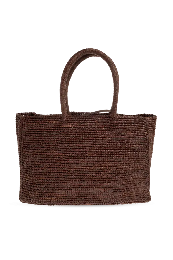 Lié Studio Charlotte Small Woven Raffia Bag - Brown