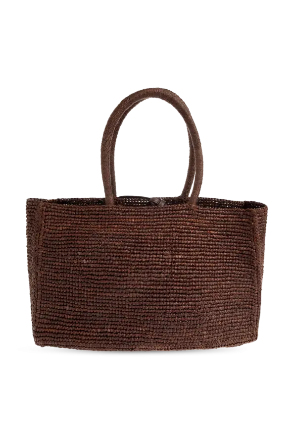 Lié Studio Charlotte Small Woven Raffia Bag - Brown