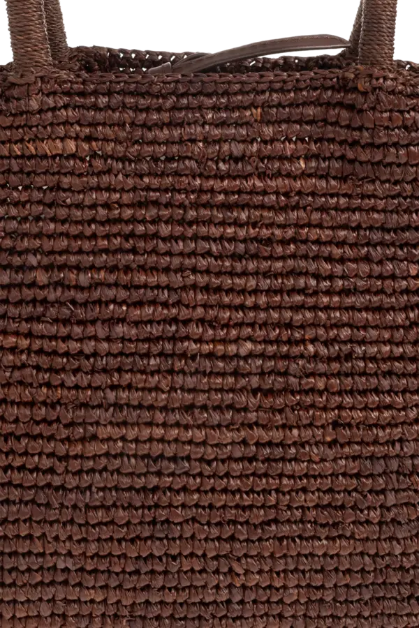 Lié Studio Charlotte Small Woven Raffia Bag - Brown