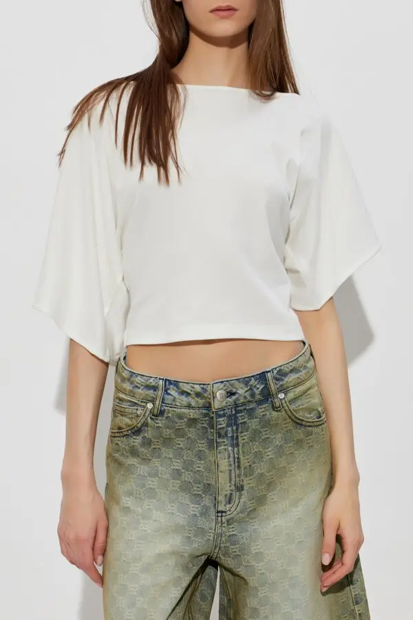 MISBHV Top With Slit Sleeves - White