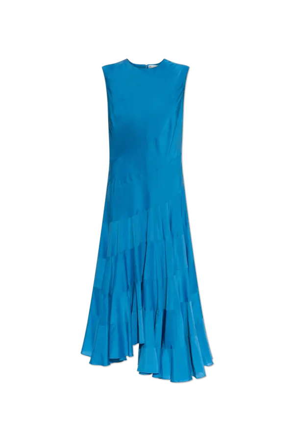Tory Burch Cotton And Silk Blend Midi Dress - Blue
