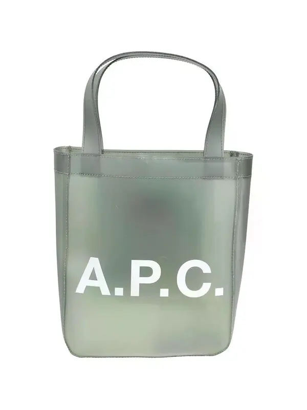 A.p.c. Logo Print Tote Bag - Green