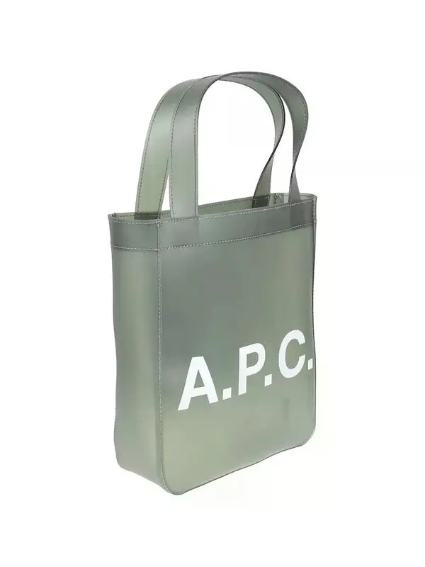 A.p.c. Logo Print Tote Bag - Green