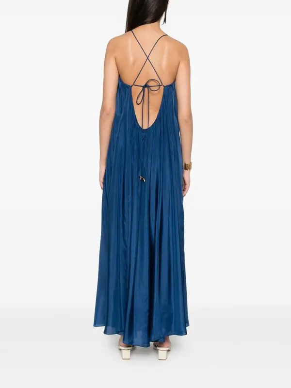 Zimmermann Aster Silk Long Dress - Blue