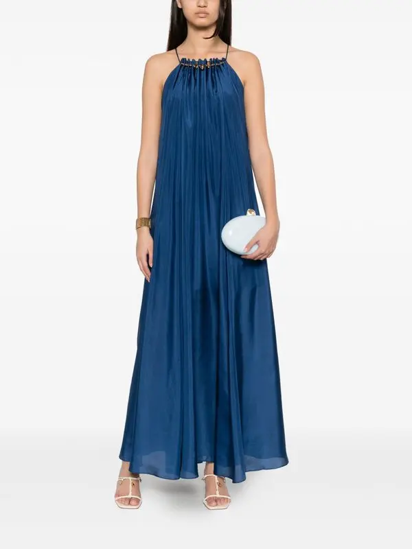 Zimmermann Aster Silk Long Dress - Blue