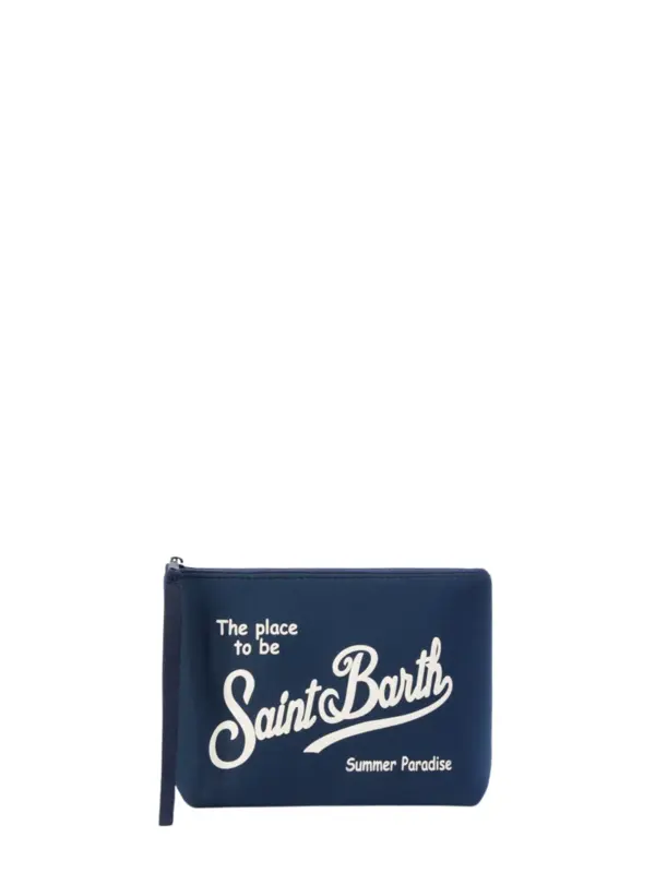 MC2 SAINT BARTH Aline Cotton Clutch Bag - Blue