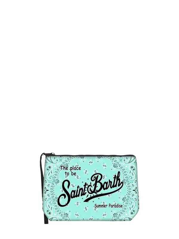MC2 SAINT BARTH Aline Cotton Clutch Bag - Sky Blue