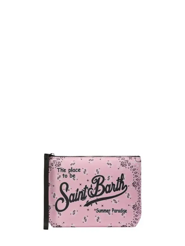 MC2 SAINT BARTH Aline Cotton Clutch Bag - Pink