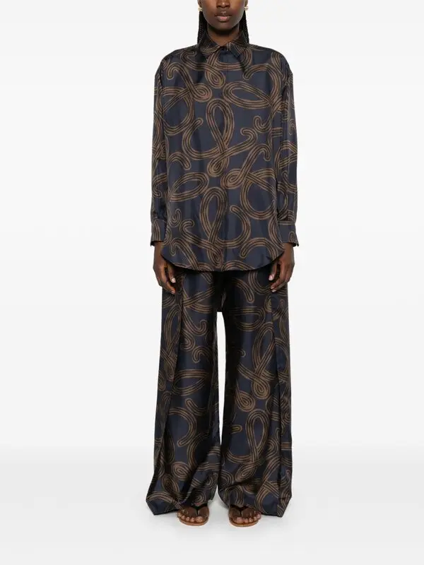 Loewe Printed Silk Shirt - Blue