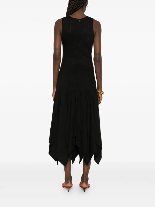 Loewe Cotton Pointelle Knit Anagram Dress