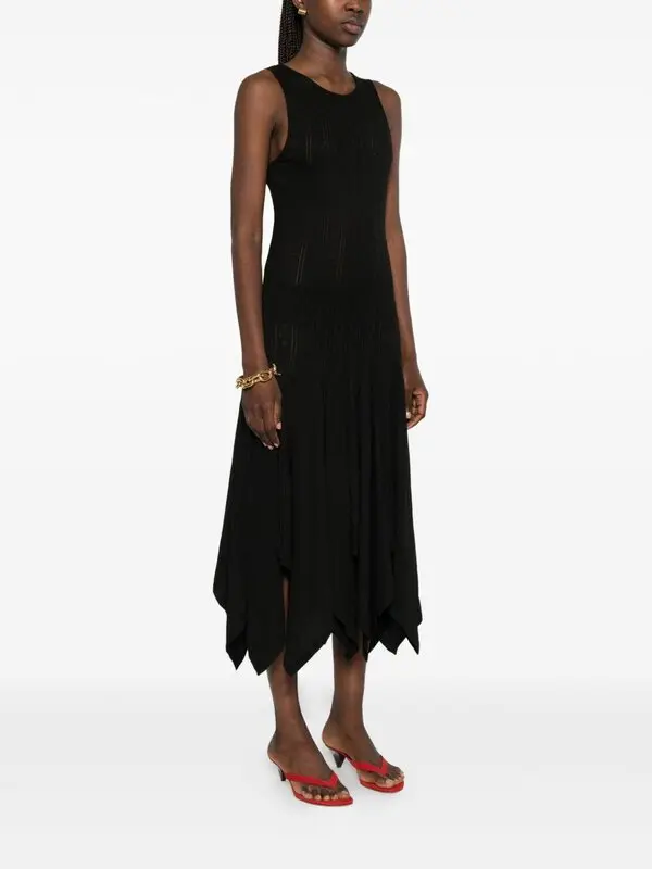 Loewe Cotton Pointelle Knit Anagram Dress