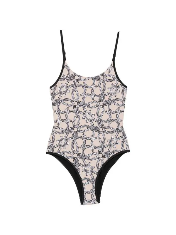 Loewe Printed Swimsuit - Beige