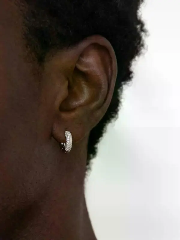 YOJ Tone Pavé-set Crystal Hoop Earring