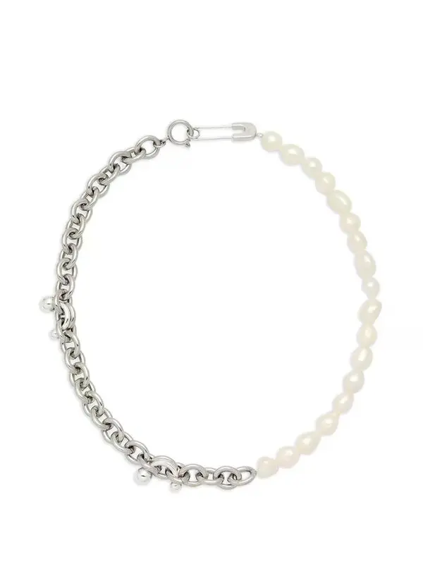 YOJ Safety-pin Detail Link Necklace