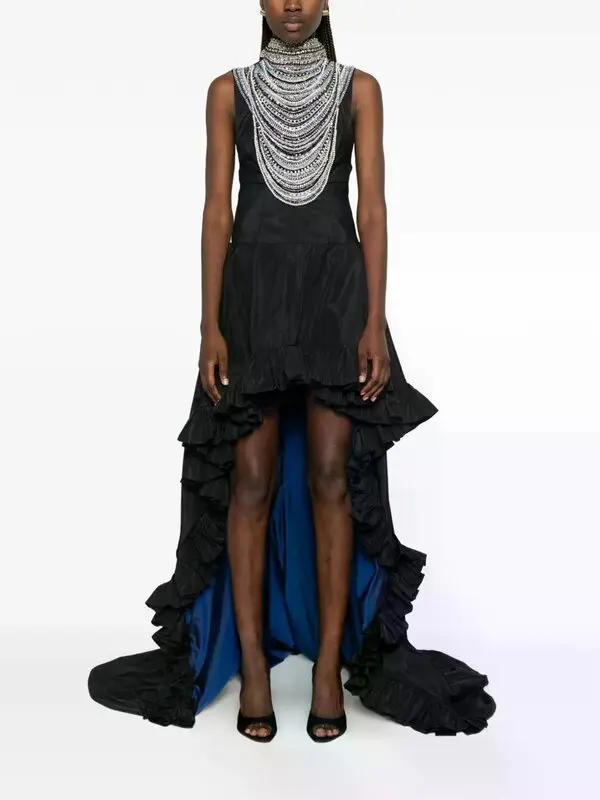 DUNESI Carmen Crystal-embellished Gown