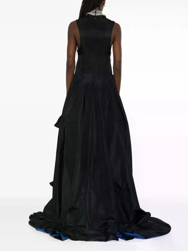 DUNESI Carmen Crystal-embellished Gown