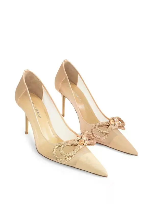 Mach & Mach Double Bow Mesh Pumps