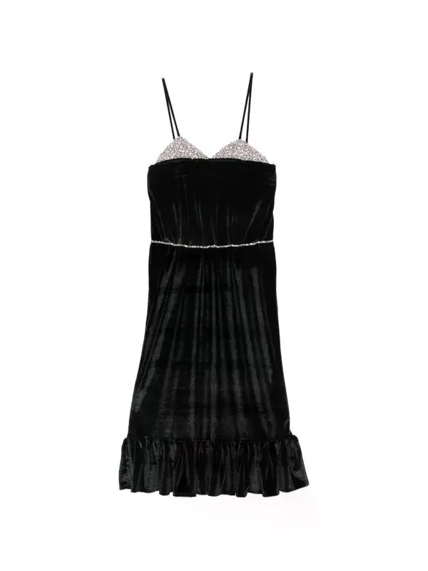 DUNESI Dunes Lolita Crystal-embellished Midi Dress - Black