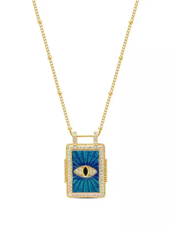 NIALAYA JEWELRY Evil Eye Pendant Necklace - Gold