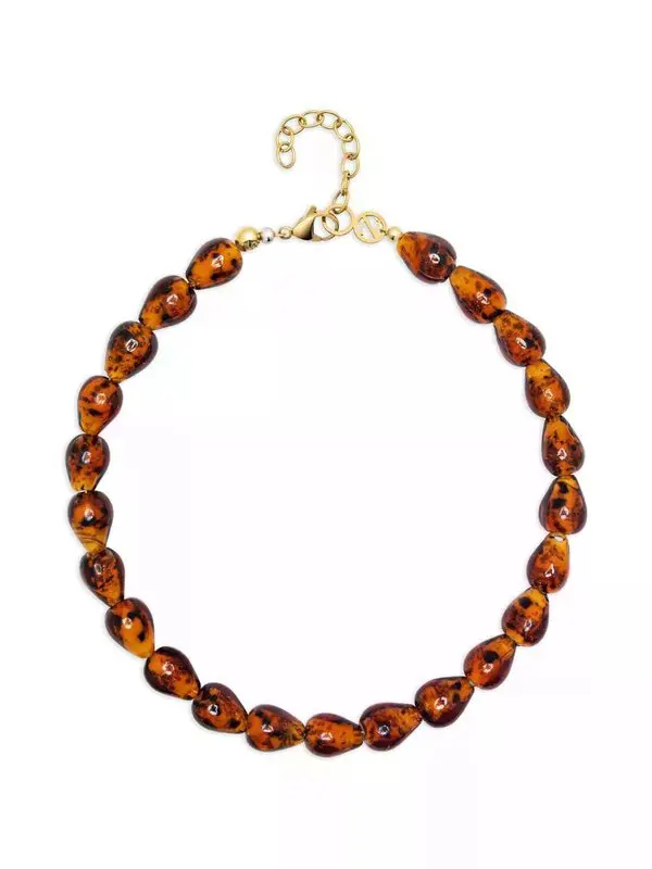 NIALAYA JEWELRY Amber Bead Necklace - Brown