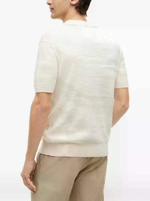Tommy Hilfiger Textured Open-collar T-shirt