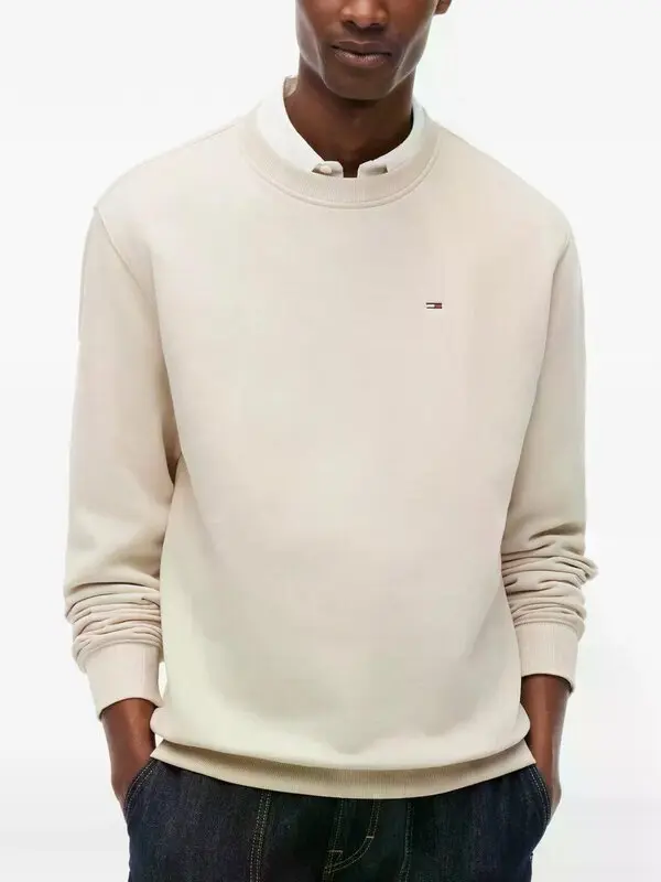 Tommy Hilfiger Logo Patch Sweatshirt - Neutrals
