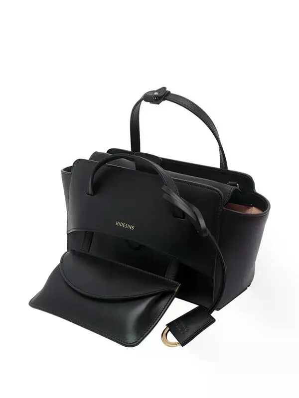 HIDESINS Small Logo-print Flap Tote Bag - Black