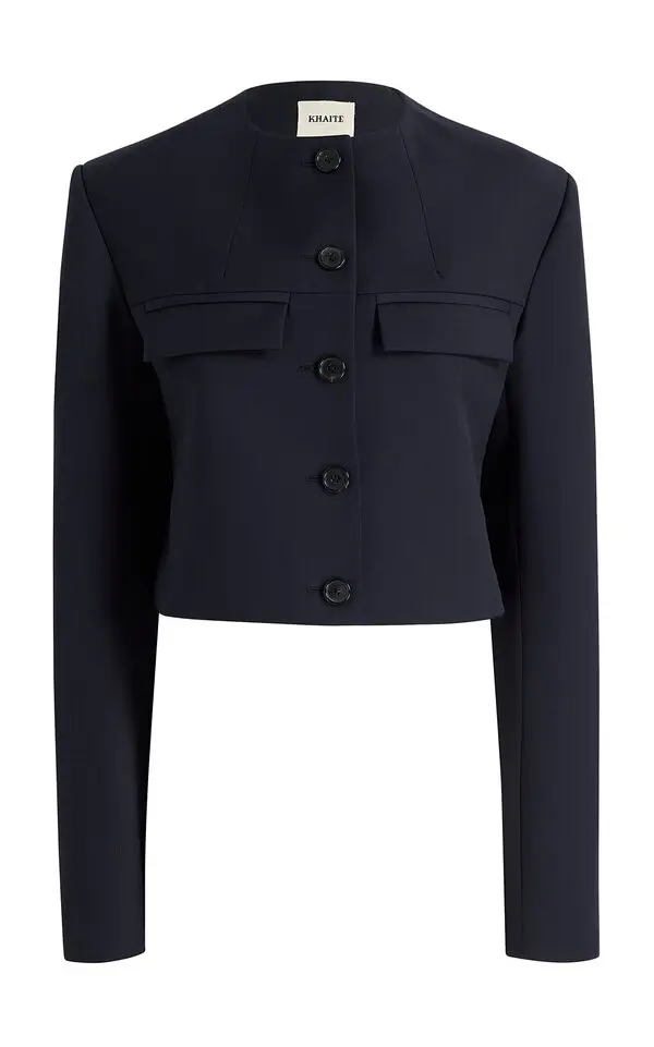 Khaite Roto Wool Jacket - Navy