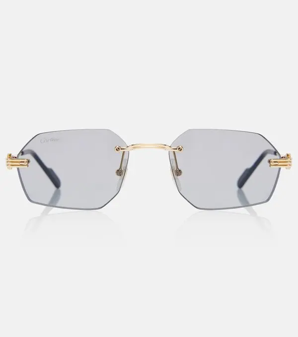 Cartier Rectangular Sunglasses - Gold