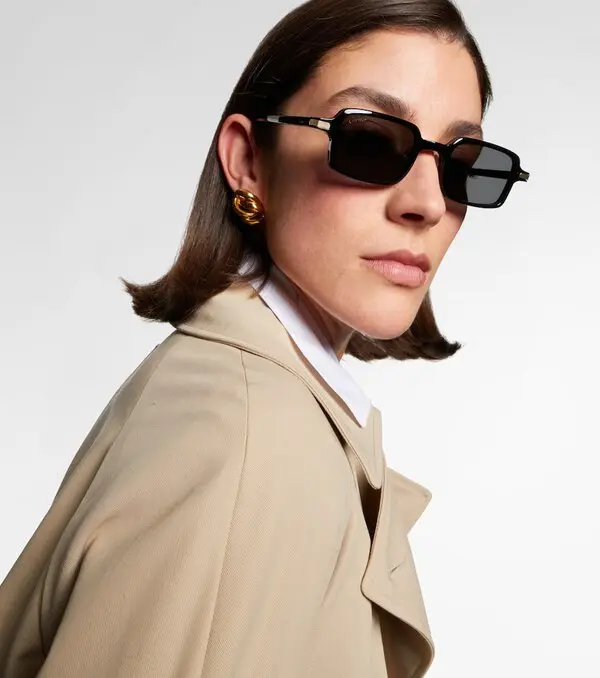 Cartier Signature C Rectangular Sunglasses - Black
