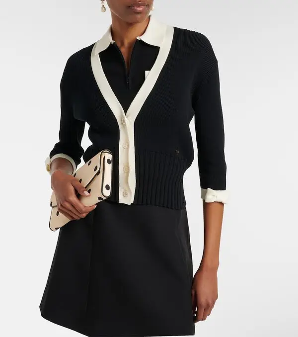 Valentino Garavani Cotton Cardigan With Bow Detail