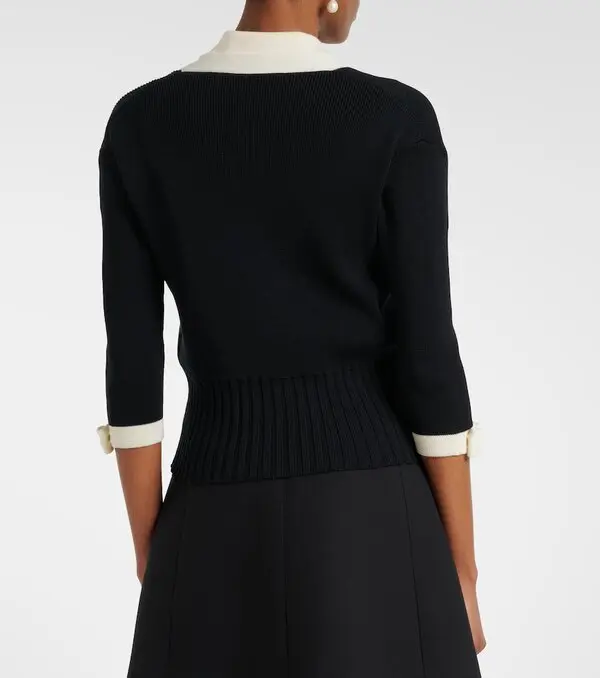 Valentino Garavani Cotton Cardigan With Bow Detail