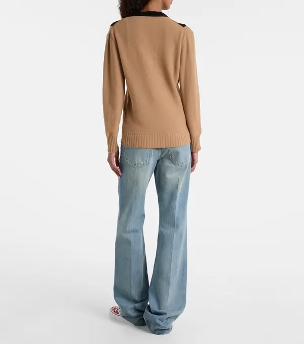 Valentino Garavani Virgin Wool Crewneck Sweater - Brown