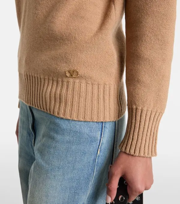 Valentino Garavani Virgin Wool Crewneck Sweater - Brown